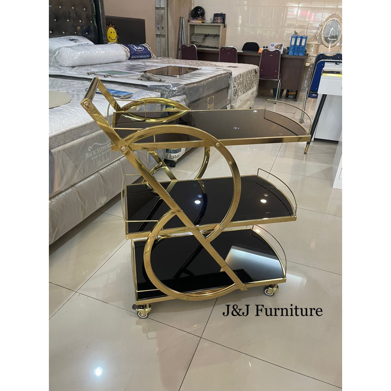 Jual Meja dorong meja makanan trolley troli makanan import | Shopee ...