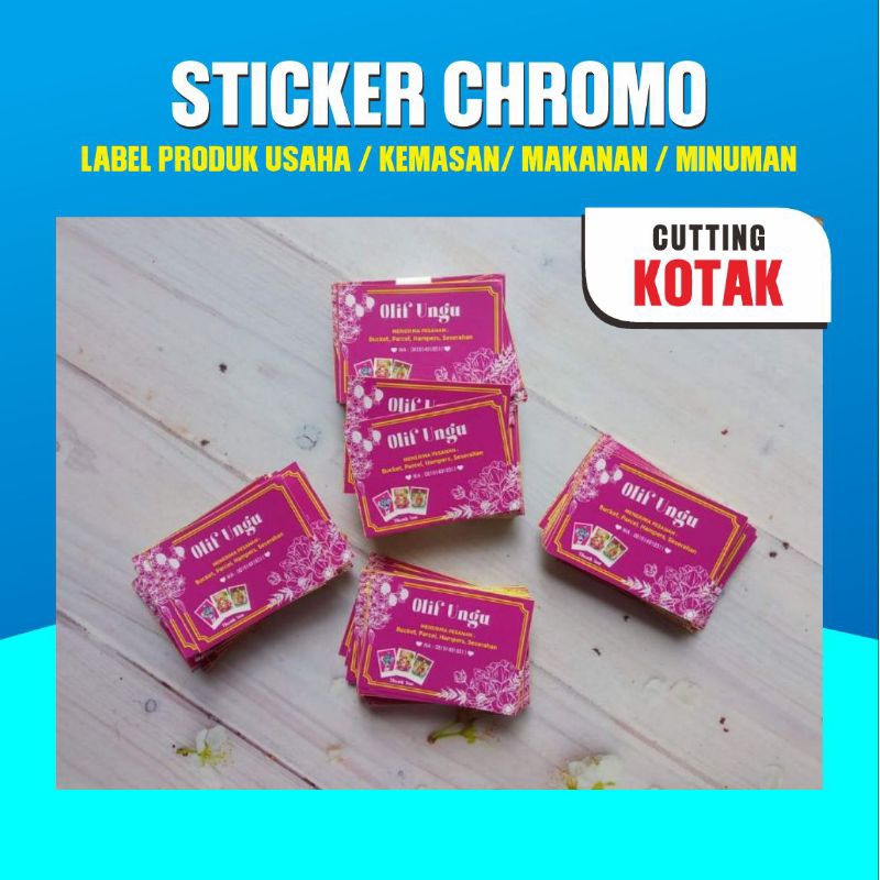 Jual STICKER CHROMO LABEL PRODUK USAHA / KEMASAN/ MAKANAN / MINUMAN ...