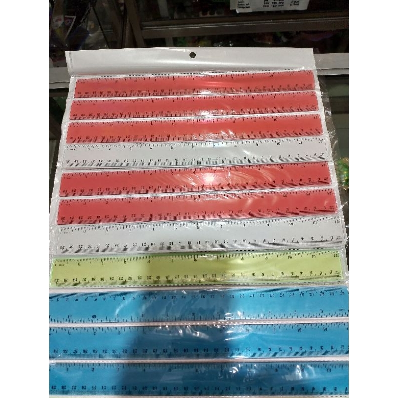 Jual Isi 12pcs Penggaris Plastik Penggaris 30cm Penggaris Murah ...