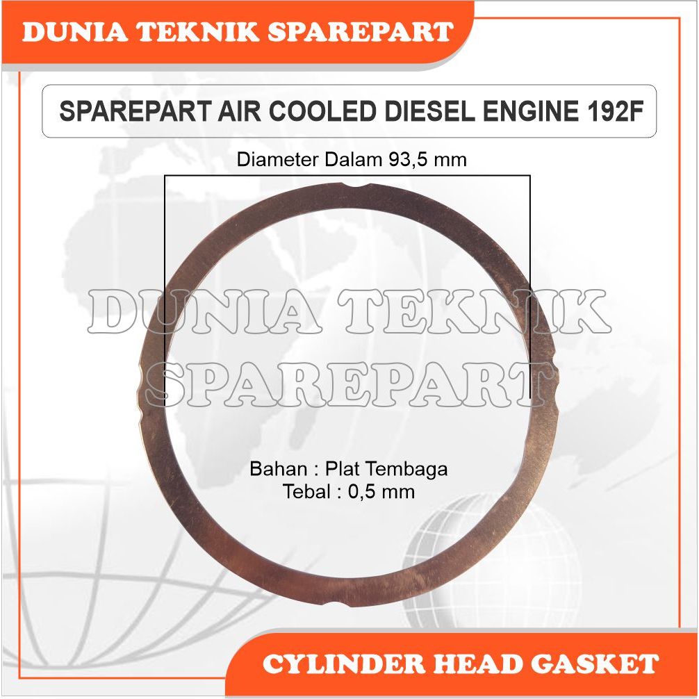 Jual 192F 192FA CYLINDER HEAD GASKET / PAKING KOP / PAKING DEKSEL MESIN DIESEL / PAKING DEKSEL ...