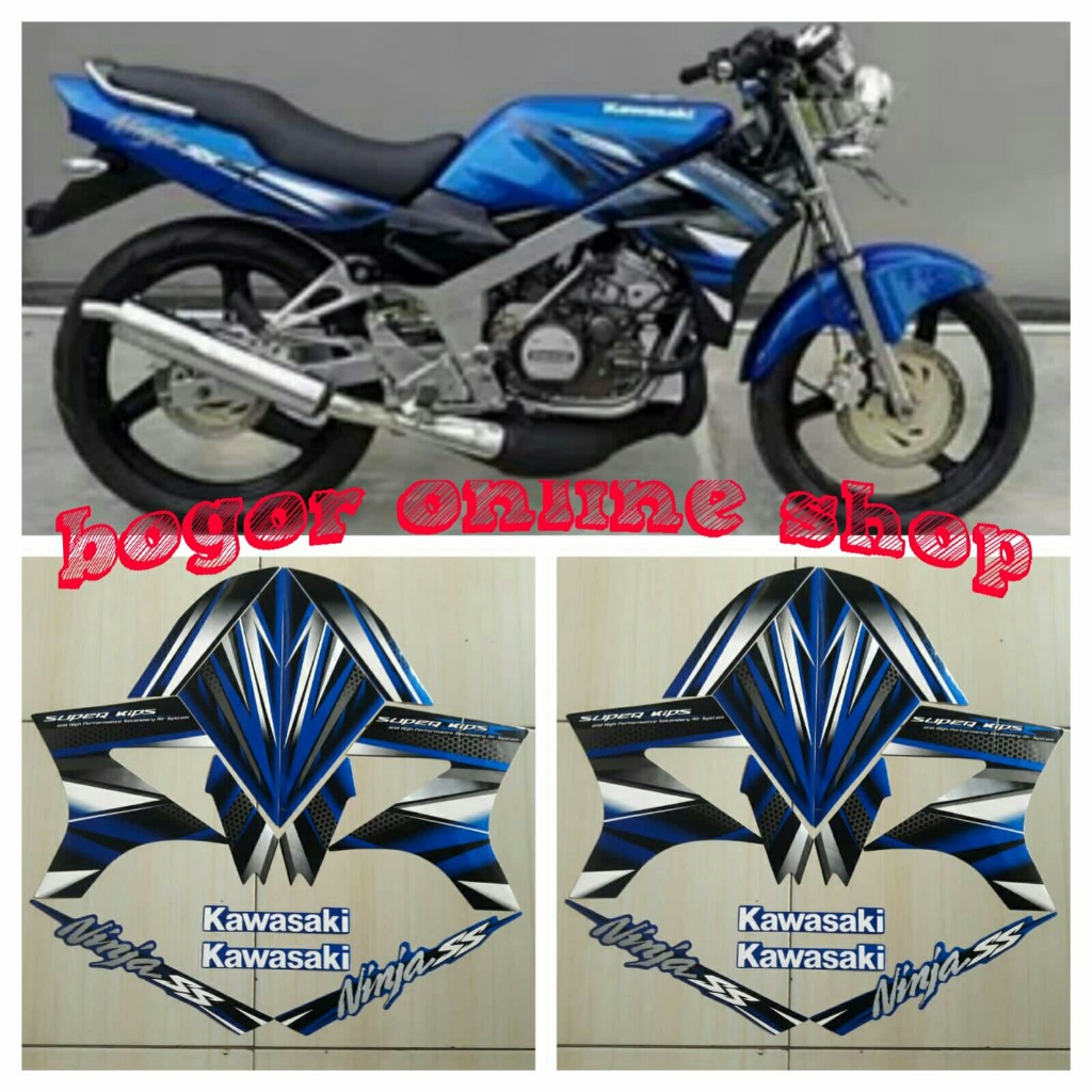 Jual Stiker Motor Kawasaki Ninja ss 2014 Biru | Shopee Indonesia