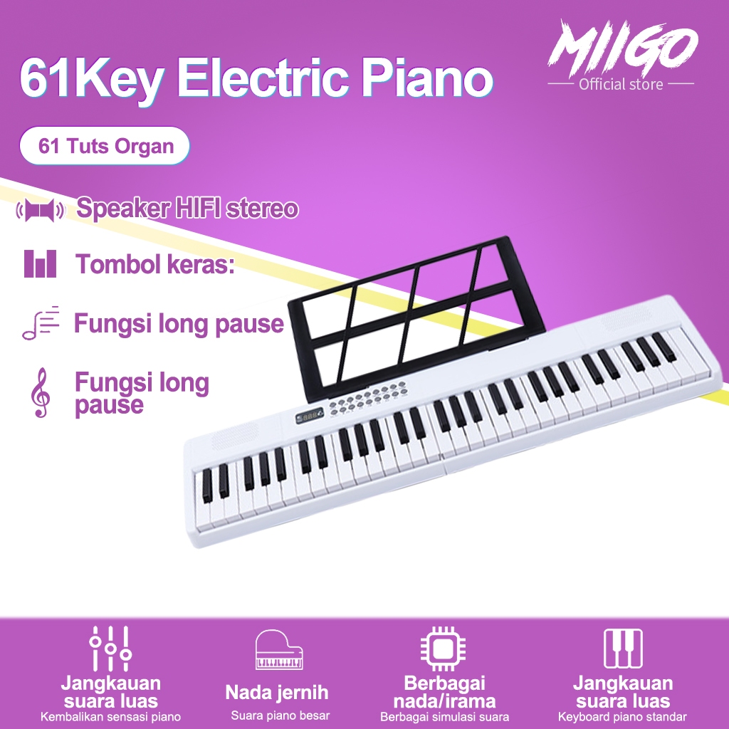Jual Keyboard elektrik 61 tuts, keyboard elektrik pemula, keyboard ...