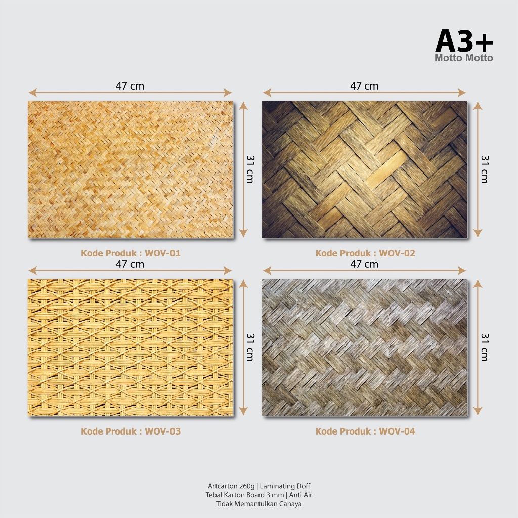 Jual Alas Foto Motif Anyaman Ukuran A3+ | Shopee Indonesia