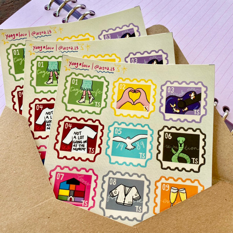 Jual Taylor's Stamps 11 Eras | Stiker Kisscut Taylor Swift Prangko ...