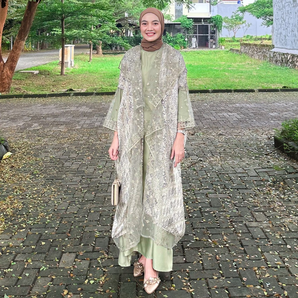 Jual NAMEERA Set Dress Outer Batik Modern Viscose dan Gamis Silk ...