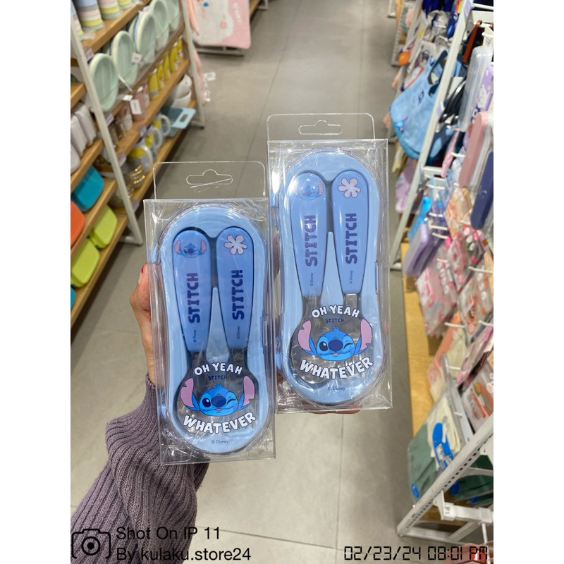 Jual MINISO Stitch and Lilo collection flatware set (fork and spoon ...