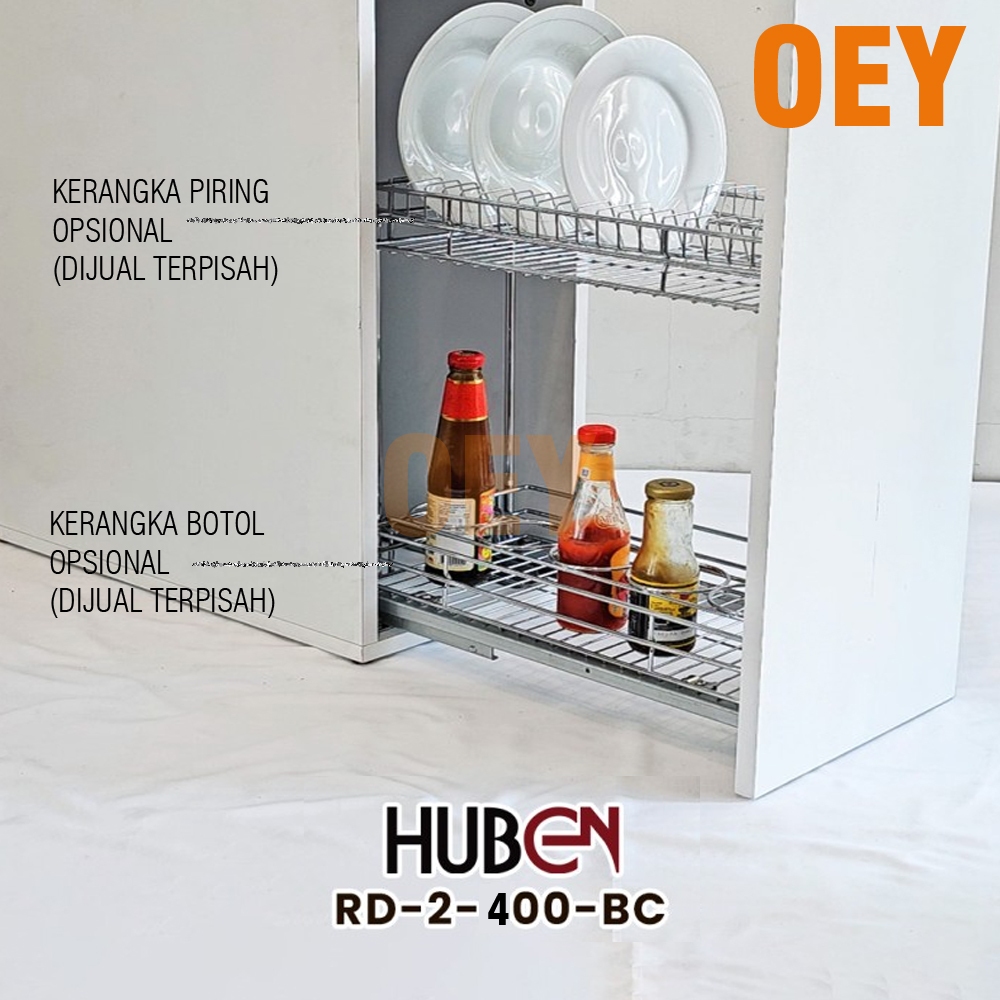 Jual HUBEN RD-2 400 RAK DAPUR 40CM PIRING GELAS BOTOL BUMBU DAPUR BAWAH ...