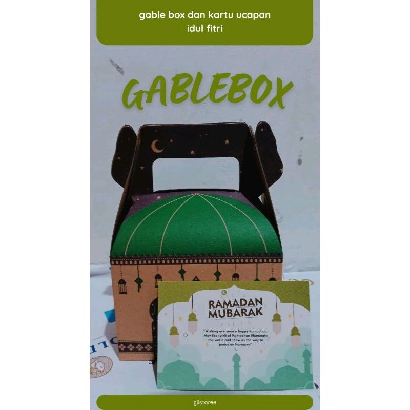Jual Gable Box Lebaran Dan Kartu Ucapan (random) Hari Raya Idul Fitri ...