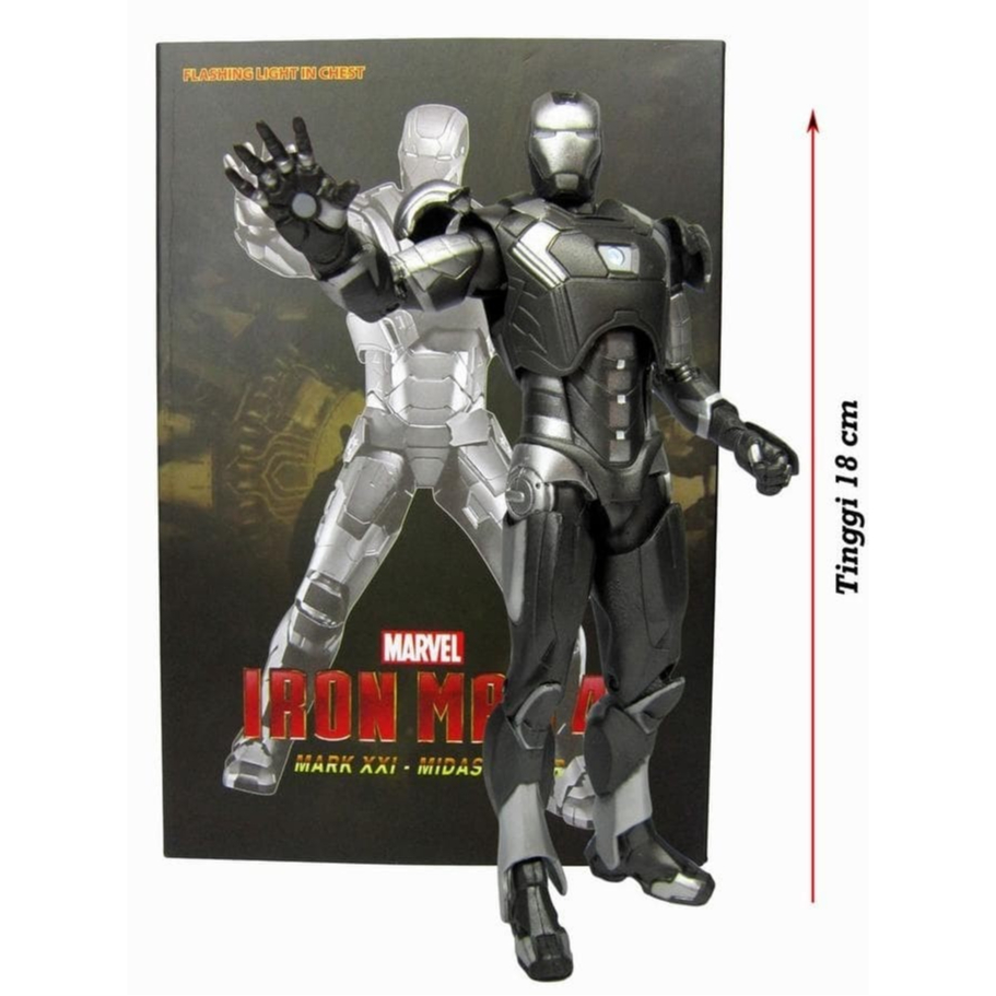 Jual Iron Man MK21 Mark XXI Midas Armor With LED Light PVC Ironman ...