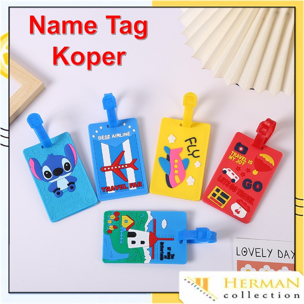 Jual HC Name Tag Gantungan Koper Motif Lucu Bahan Silikon Luggage Tag ...