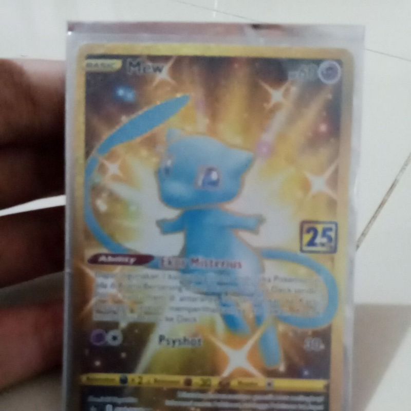 Jual kartu pokemon Mew gold original 25th | Shopee Indonesia