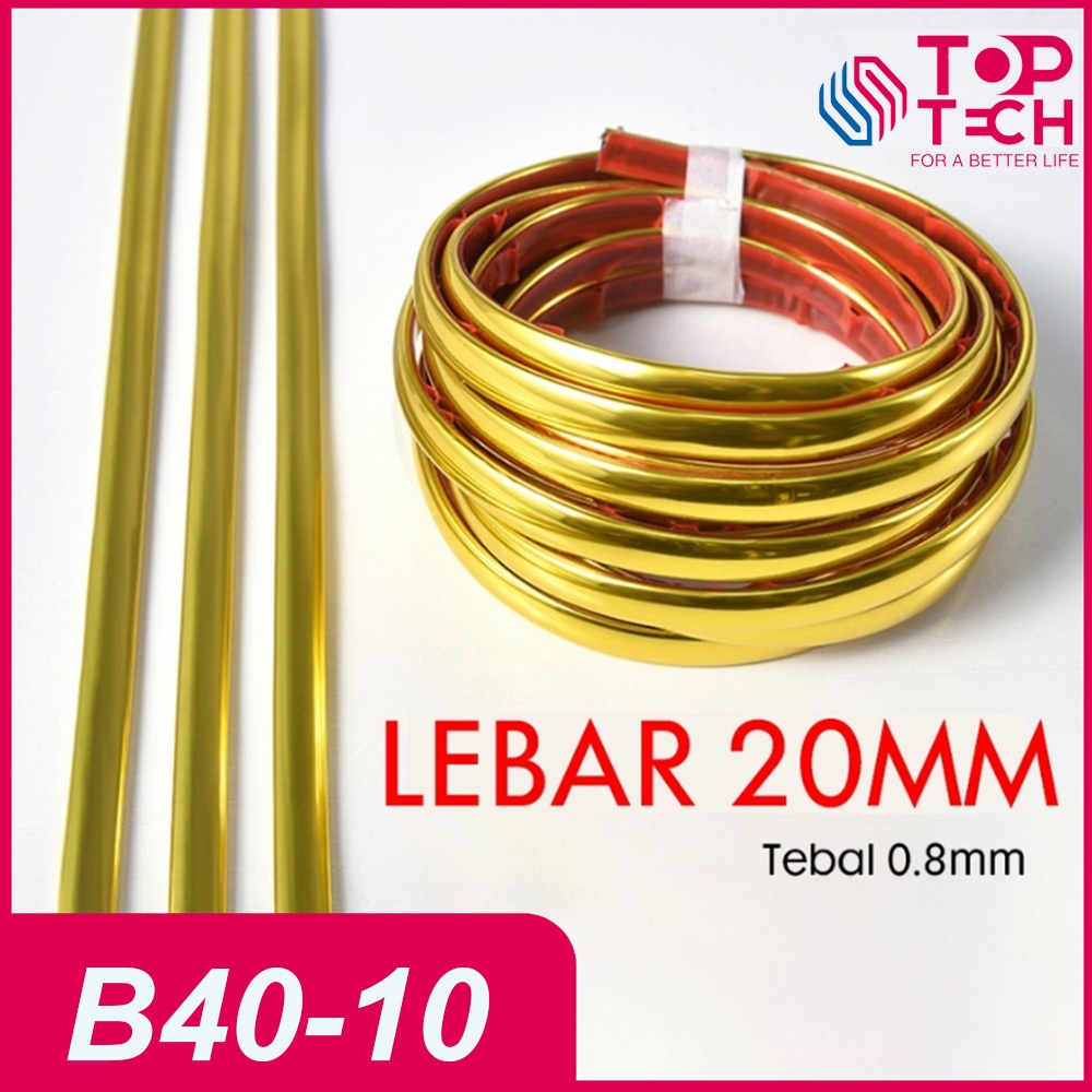 Jual Toptech - Wall STICKER PANJANG 1 METER / LIST PLAT STRIP MIRROR ...