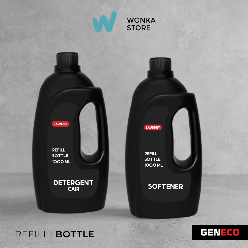 Jual BOTOL SOFTENER BLACK Detergent Cair Aesthetic Refil Displace ...