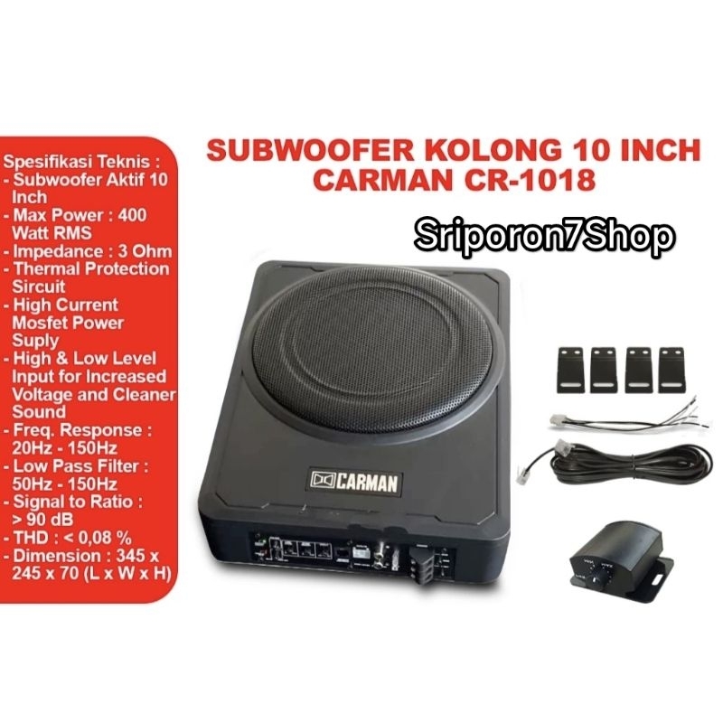 Jual Subwoofer kolong aktif 10 inch Carman/TITANIUM/ADS/DHD/AutoLab ...