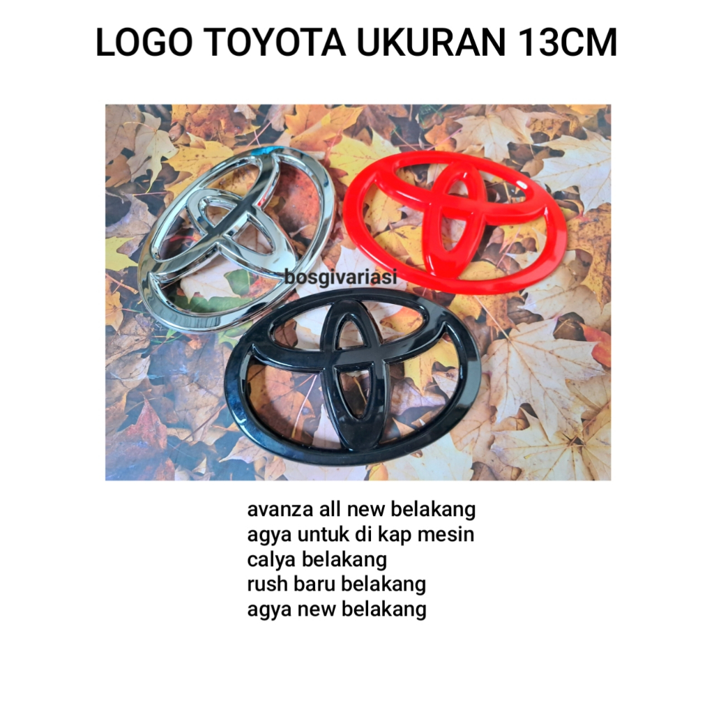 Jual Emblem Logo toyota calya agya rush avanza ukuran 13cm / logo ...