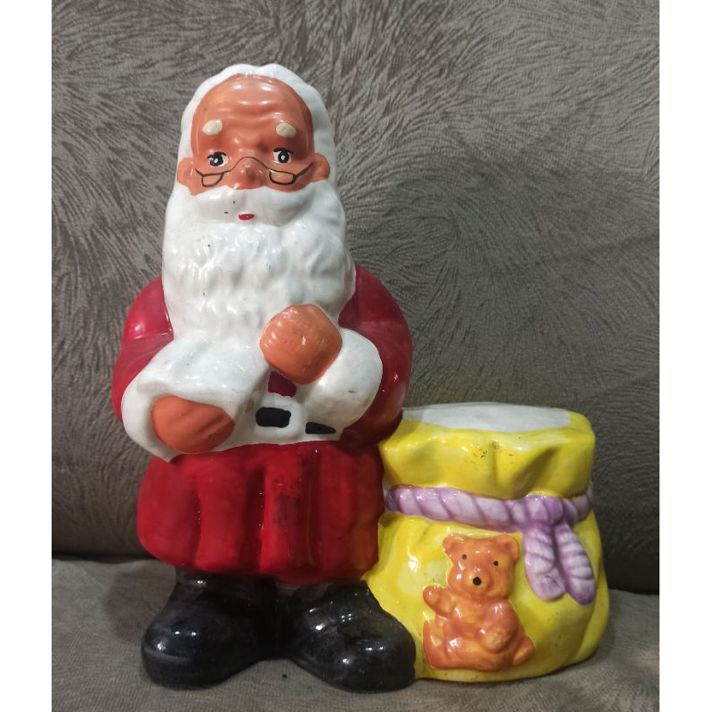 Jual Patung Santa Celengan Keramik Vintage Jadul made in Taiwan T:19cm ...