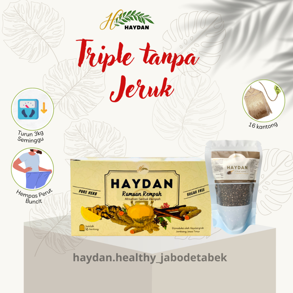 Jual Paket haydan Ramuan Rempah isi 1 box dan Chia seed 1 bungkus ...