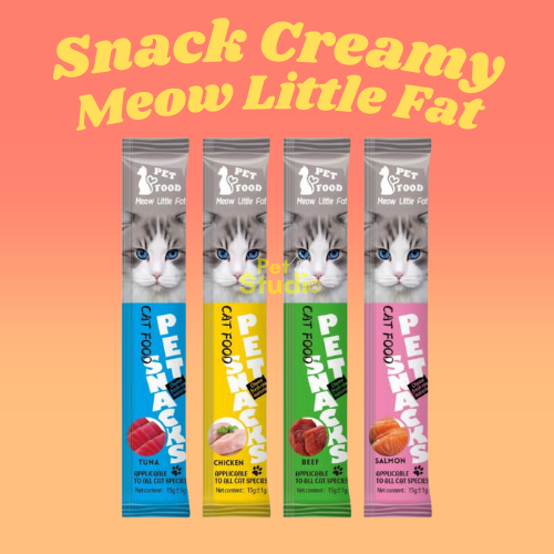 Jual Snack Creamy Meow Little Fat Snack Kucing Kitten & Dewasa | Shopee ...