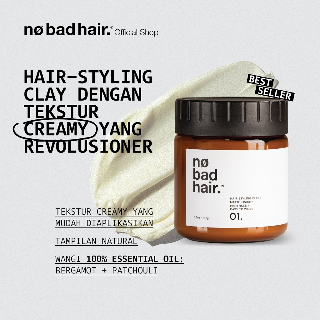 Jual No Bad Hair No.1 - Hair Styling Clay | Shopee Indonesia