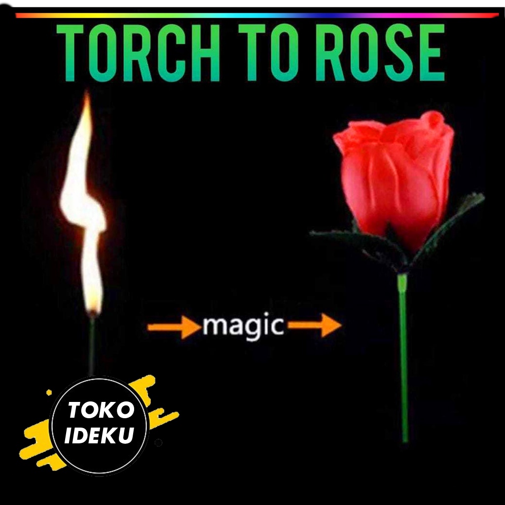 Jual IDEKU Alat Sulap Bunga Mawar Torch To Rose - Alat Trik Sulap Api ...