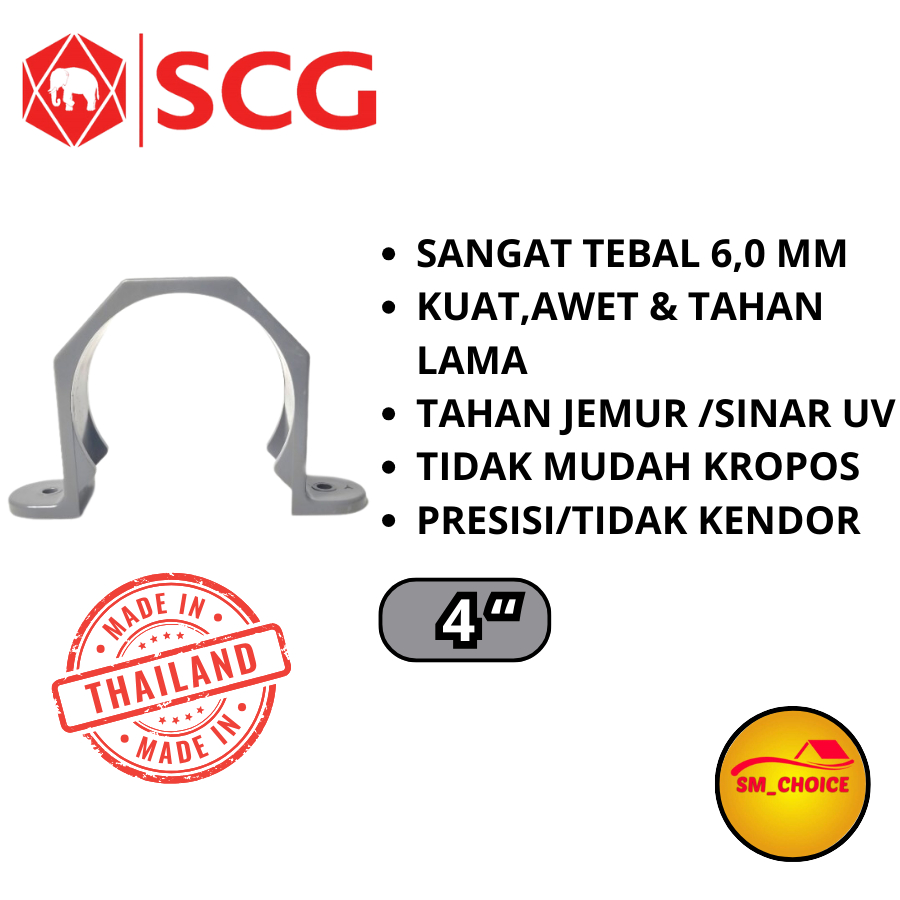 Jual KLEM OMEGA PVC 4 INCH KLEM PIPA 4" SCG KLEM KUPING SCG 4 iNCH | Shopee Indonesia