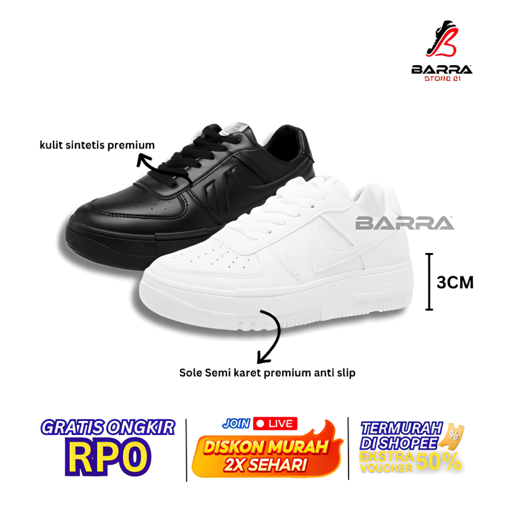 Jual BARRA21-sepatu putih wanita/sepatu putih/sepatu korean style ...