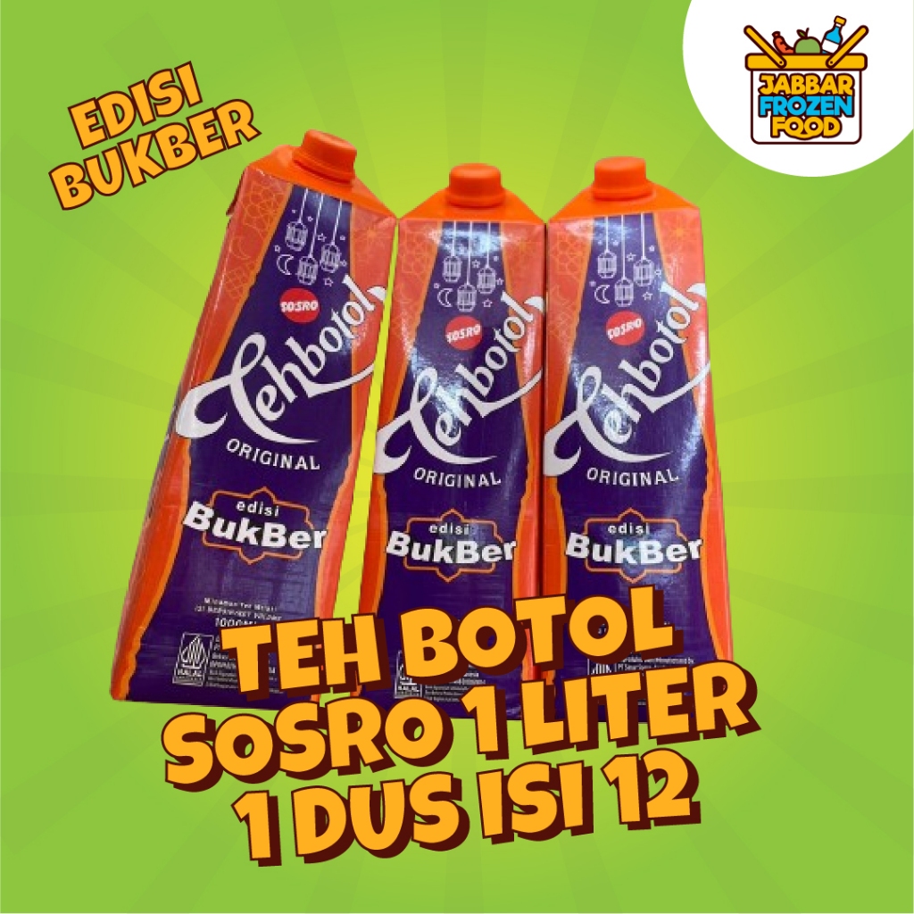 Jual Teh Botol SOSRO Original Edisi Bukber 1liter - 1 dus isi 12pcs ...