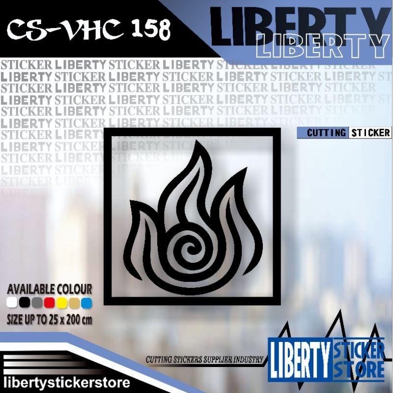 Jual fire element avatar cutting sticker | fire element avatar cutting ...