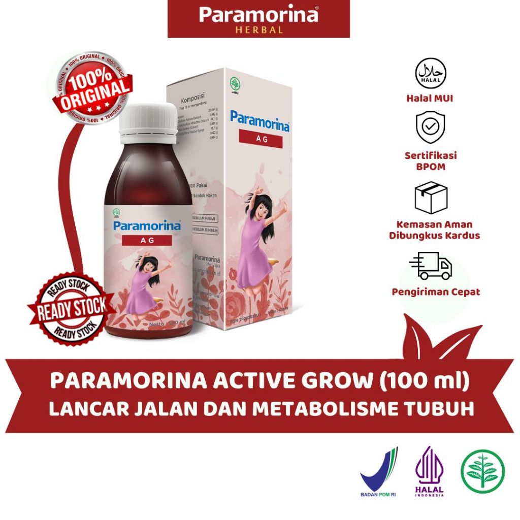 Jual Paramorina ActiveGrow 100 ml Vitamin Atasi Terlambat Jalan dan ...