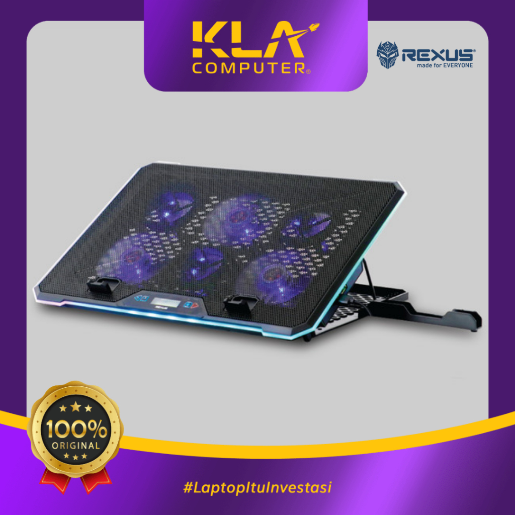 Jual Rexus Cooling Pad Breeze B160 Fan With RGB | Shopee Indonesia