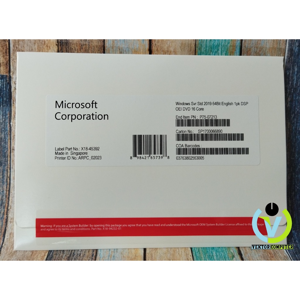 Jual Windows Server 2019 Standard 16 Core 5 CALs With COA DVD Original ...