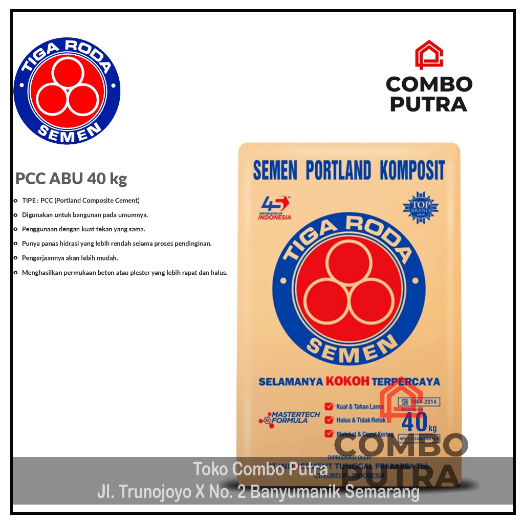 Jual Semen Abu-abu Tiga Roda (40 kg) | Shopee Indonesia