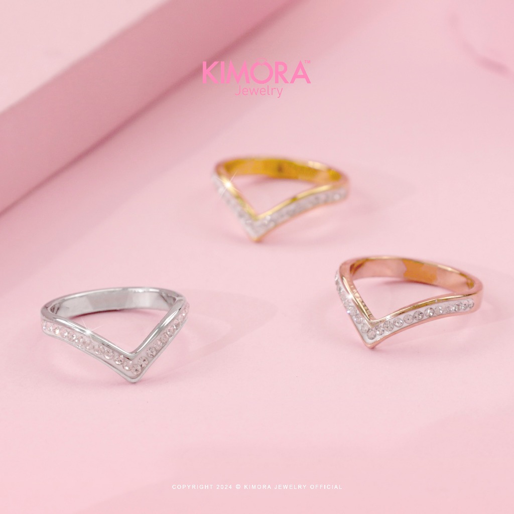 Jual Kimora - Cincin Titanium Wanita Aurel Gold Plated 18k Cnt169 ...