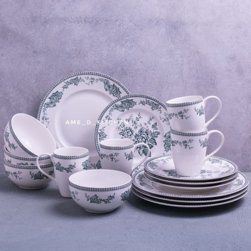Jual New!! Ready stock dinner set sango 16 pcs aurora | Shopee Indonesia