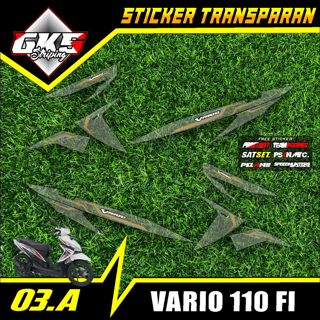Jual STRIPING TRANSPARAN VARIO 110 FI VARIASI LIST MOTOR DESAIN MINIMALIS SIMPEL GKS-03 | Shopee ...