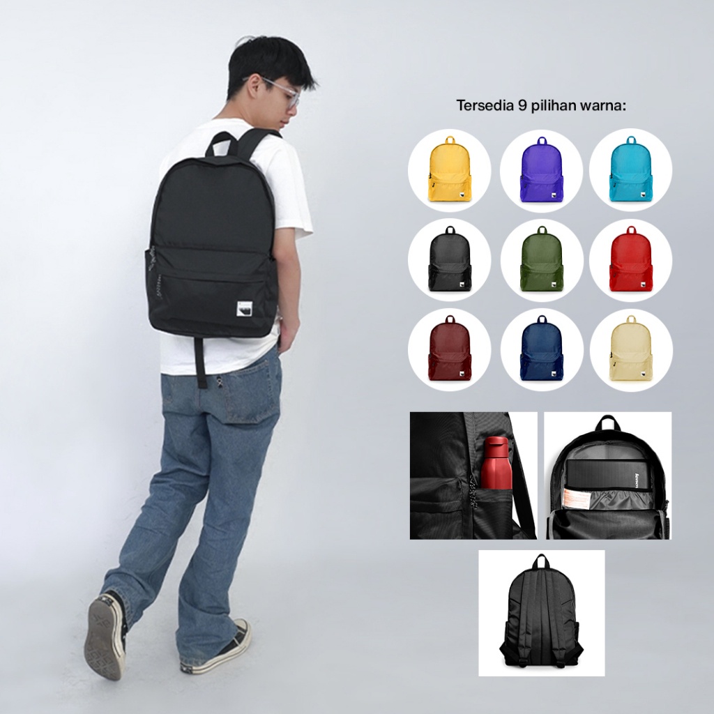 Jual Ready Scratchline Daily Backpack Black Tas Ransel Unisex | Shopee Indonesia