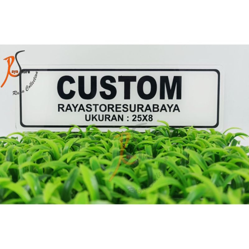 Jual AKRILIK TULISAN CUSTOM HITAM PUTIH UK 25X8CM/30X10CM BEBAS TULISAN ...
