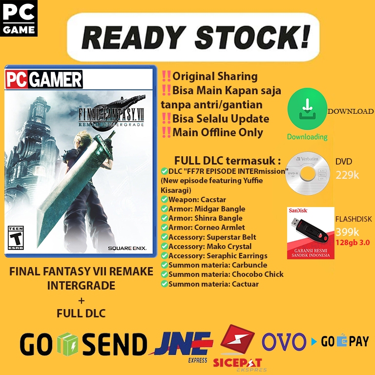 Jual Final Fantasy VII Remake Intergrade / FFVII PC ORIGINAL | Shopee ...