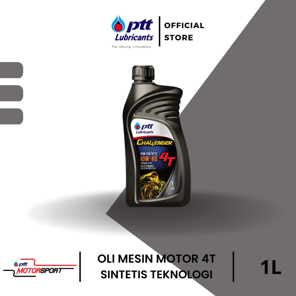 Jual PTT Challenger 4T SAE 10W-40 JASO MA2/SL [1L] | Shopee Indonesia