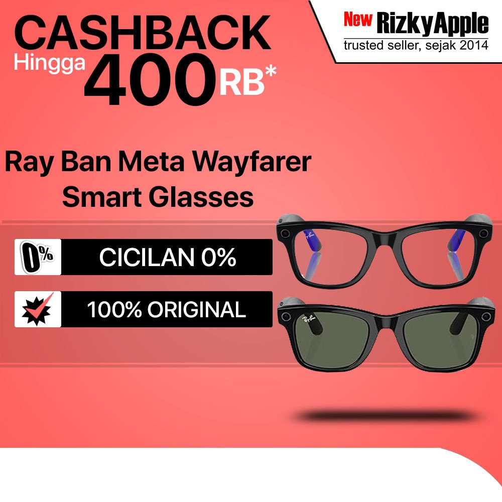 Jual Ray-Ban Meta Wayfarer Smart Glasses 2023 Shiny Black Green ...