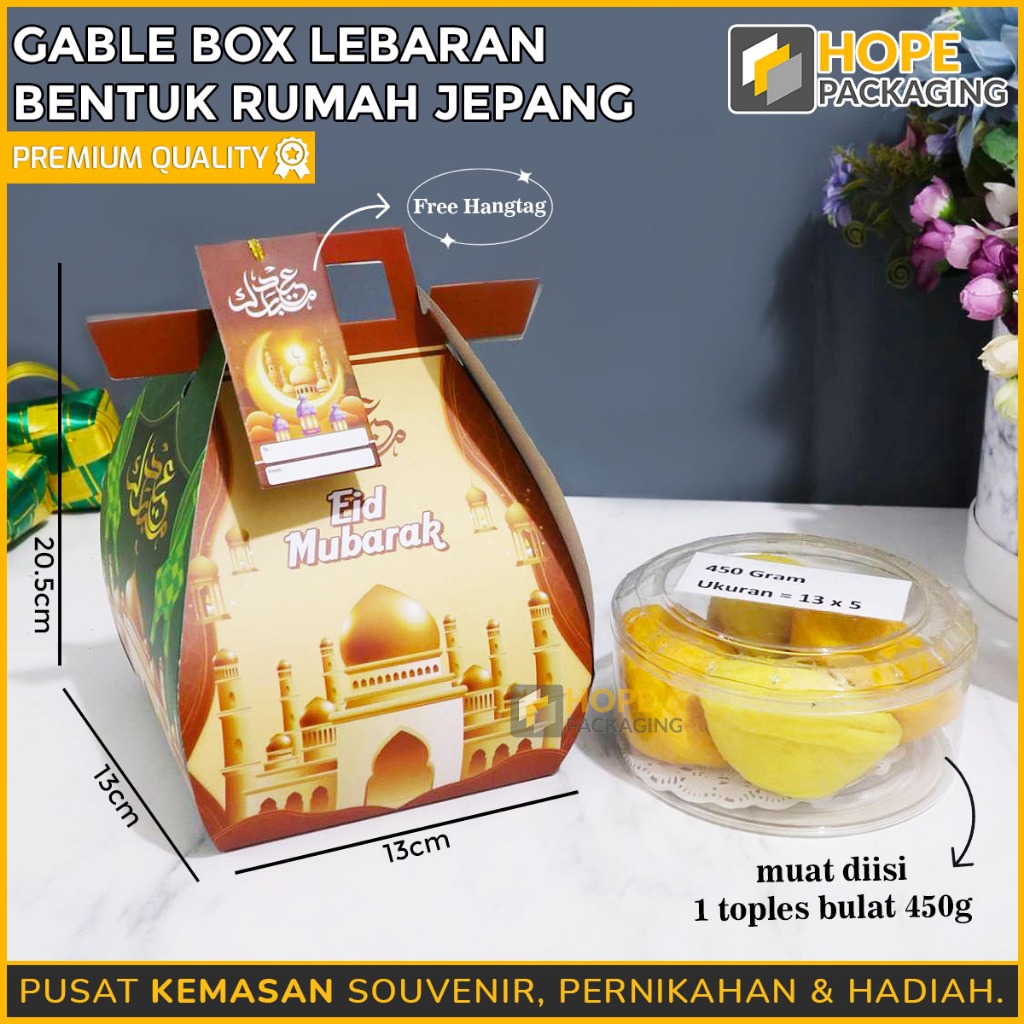 Jual Gable Box Bentuk Rumah Jepang / Box Kue Lebaran / Gift Imlek / Dus ...