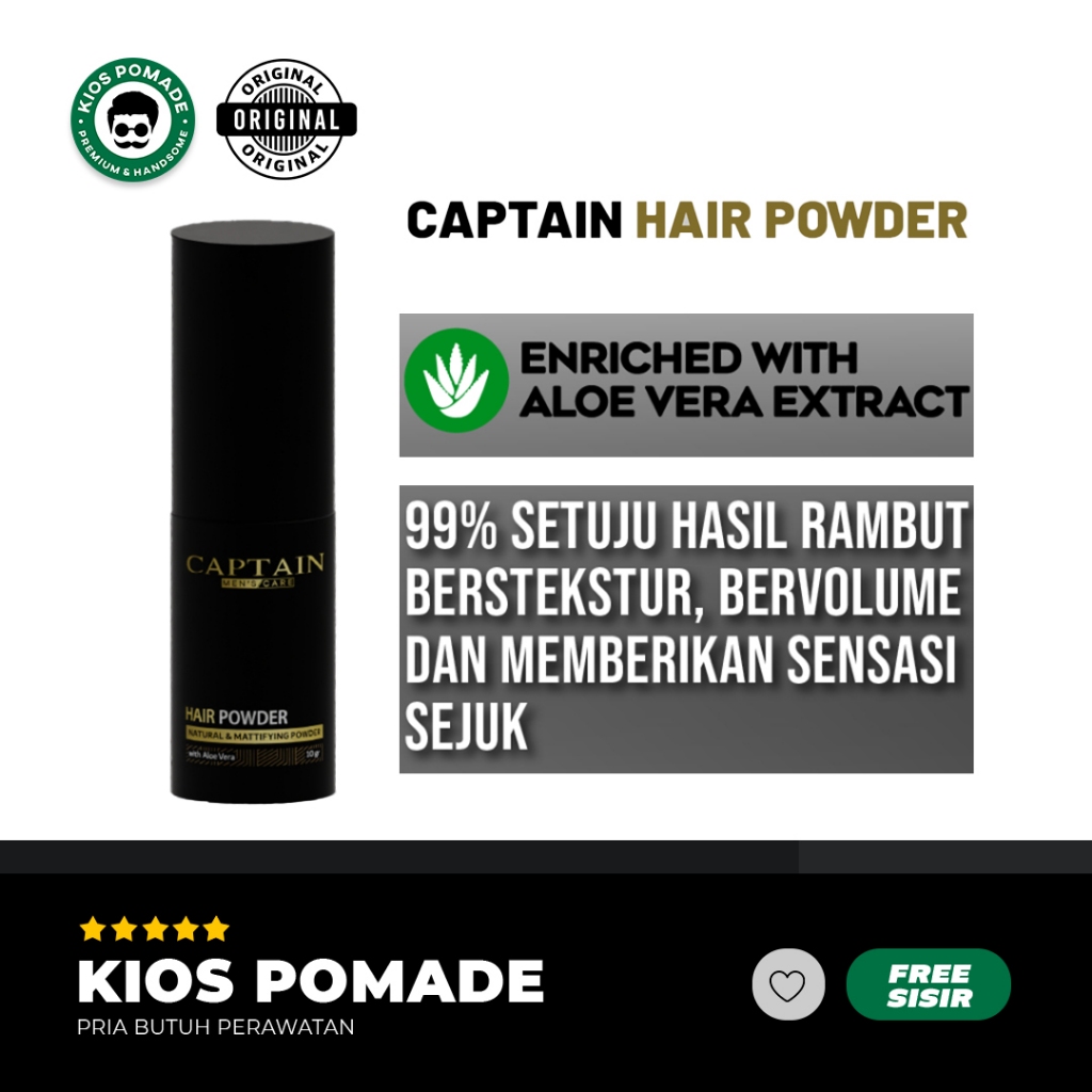 Jual Captain Hair Powder Bedak Rambut Pria | Shopee Indonesia
