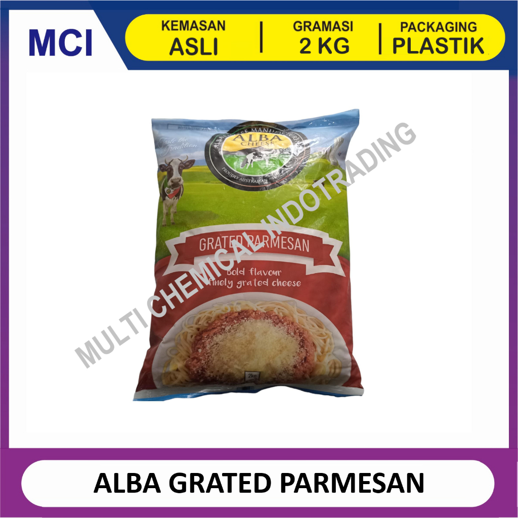 Jual ALBA GRATED PARMESAN CHEESE KEJU PARMESAN PARUT 2 KG | Shopee ...