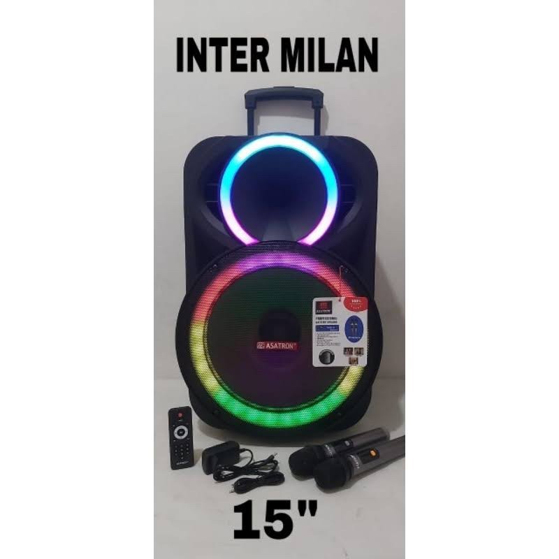 Jual speaker portable ASATRON INTER MILAN 15 " meeting wireless | Shopee Indonesia