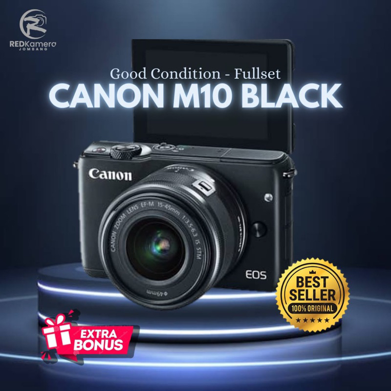 Jual KAMERA CANON M10 KIT BLACK MULUS TINGGAL PAKAI | Shopee Indonesia