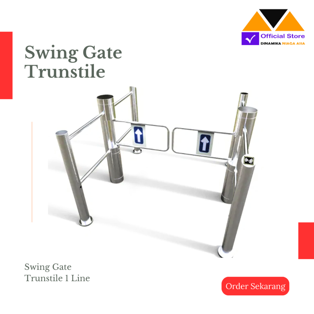 Jual Barrier Gate Gerbang Masuk Supermarket Otomatis Slim Swing 1 Line ...