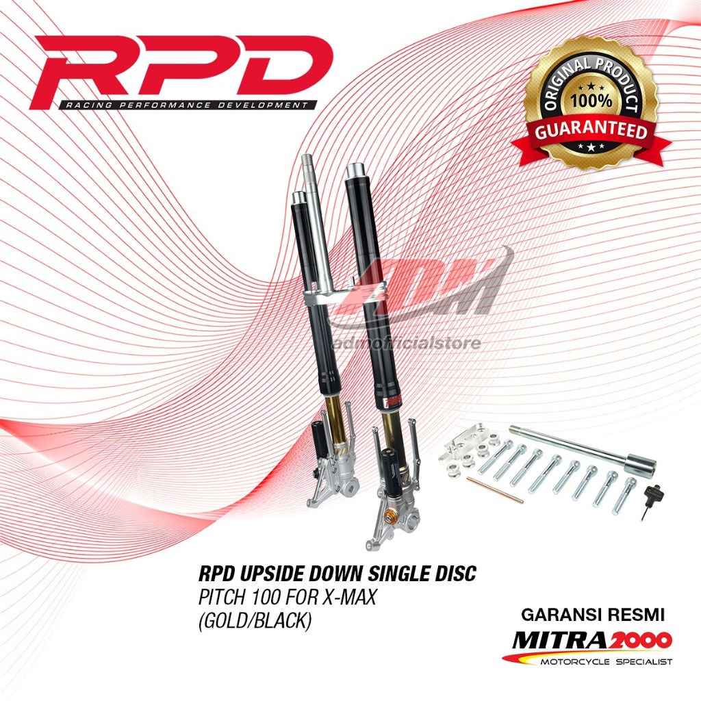 Jual RPD Upside Down Single Disc Pitch 100 For X-Max | Shopee Indonesia