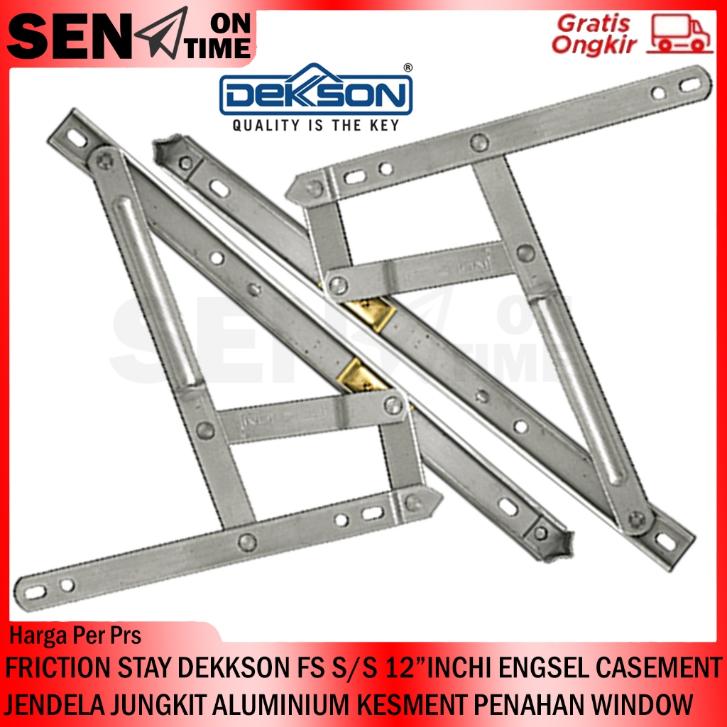 Jual FRICTION STAY DEKKSON FS S/S 12”INCHI ENGSEL CASEMENT JENDELA ...