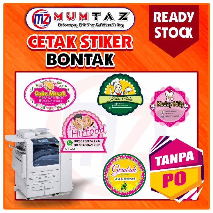 Jual CETAK STIKER MURAH A3+ / PRINT A3+ / STIKER CROMO / STIKER BONTAK ...