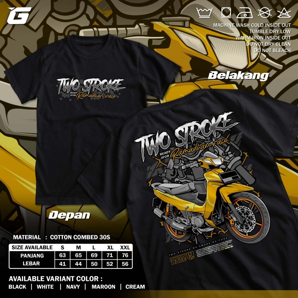 Jual Kaos 2 Stroke Ramadhan Race No Smoke No Poke Baju Distro 2Stroke ...